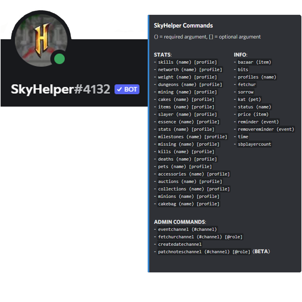 SkyHelper - Discord Bot